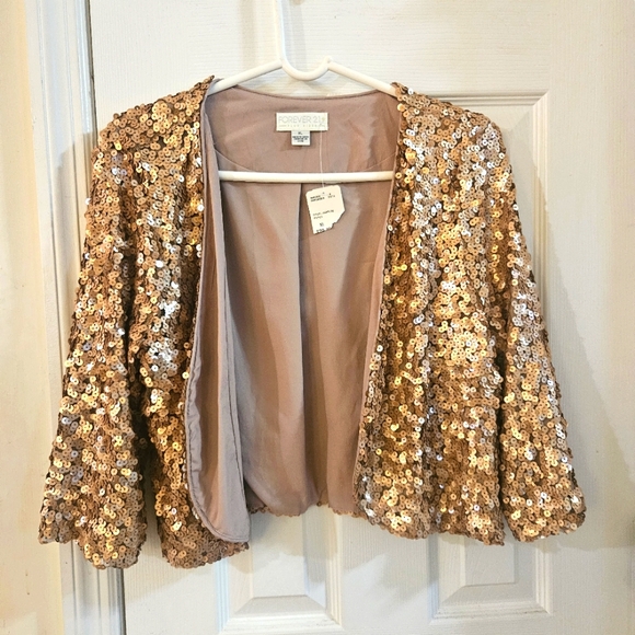 Jackets & Coats | Shimmering Gold Sequin Bolero Jacket | Poshmark